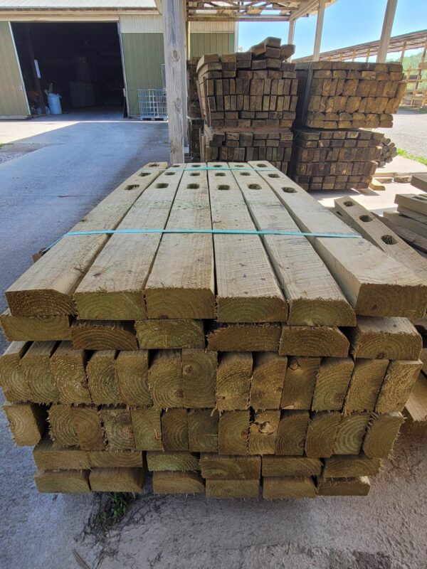 3 Hole Diamond Rail Line Post