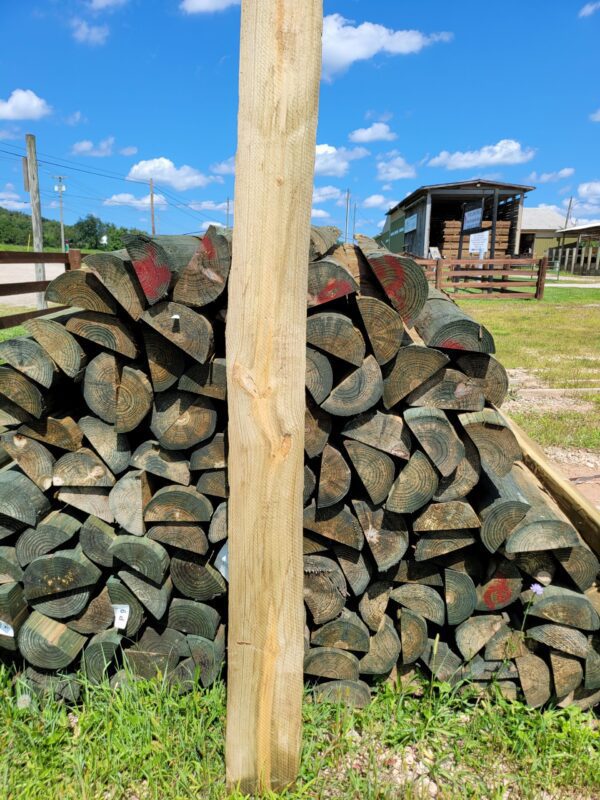 7″-8″x8′ Half Round Fence Post